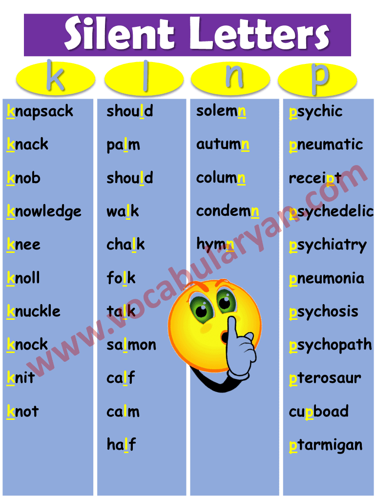 200 Words List Of Silent Letter In English VocabularyAN 200 Words List Of Silent Letter In English VocabularyAN