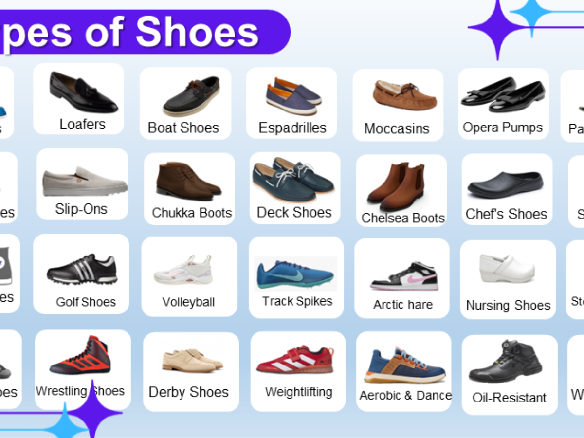 Names Of Types Of Shoes