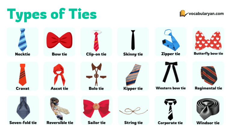 Types of Ties with Pictures – Names of Tie Styles