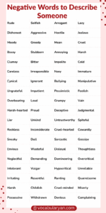 Negative Words to Describe Someone – Full List with Examples – VocabularyAN