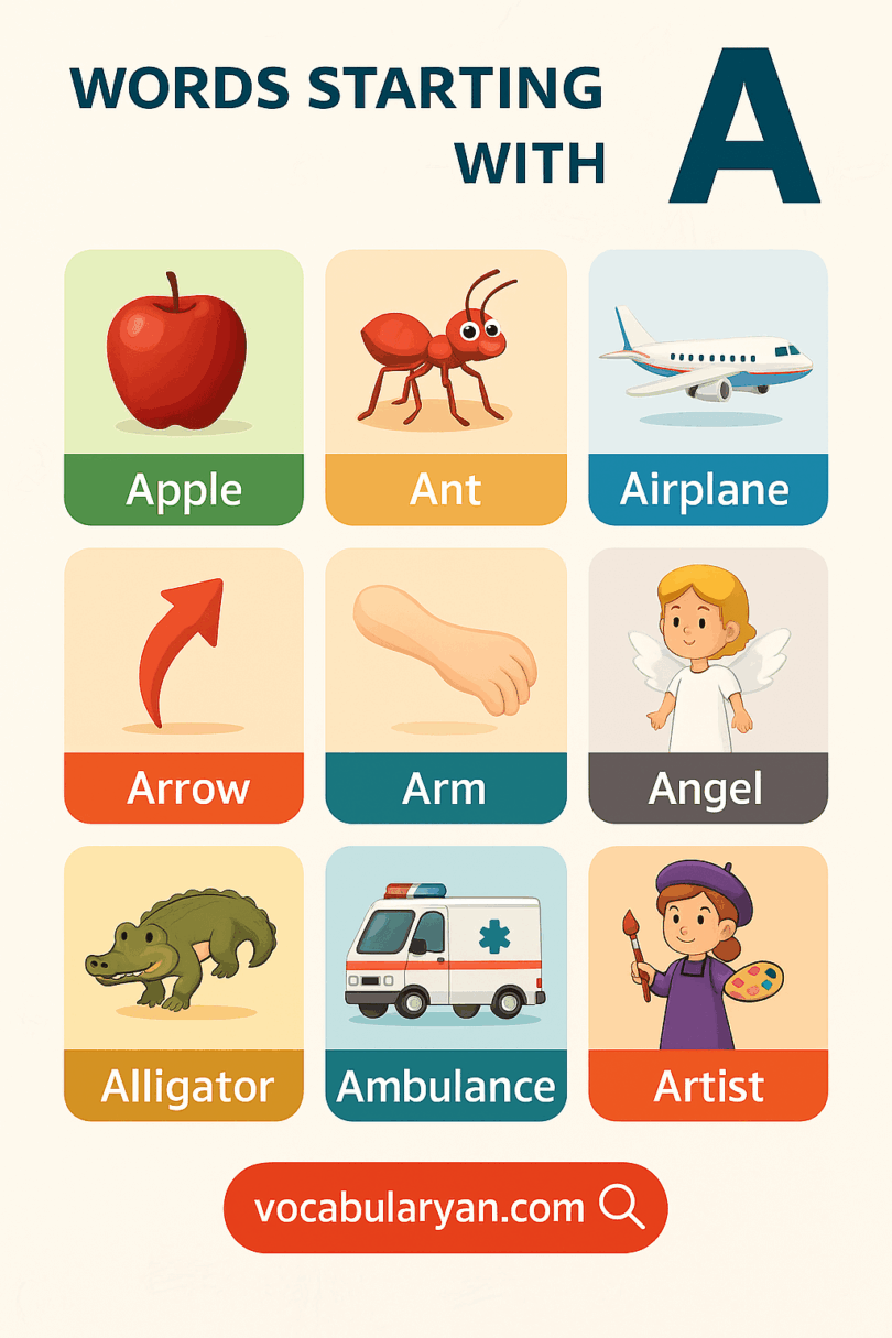 List of 394 Words That Begin With A: Objects, Places, Plants