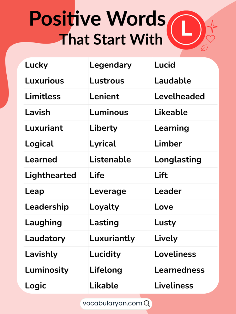 Positive Words That Start With L – List with Their Examples