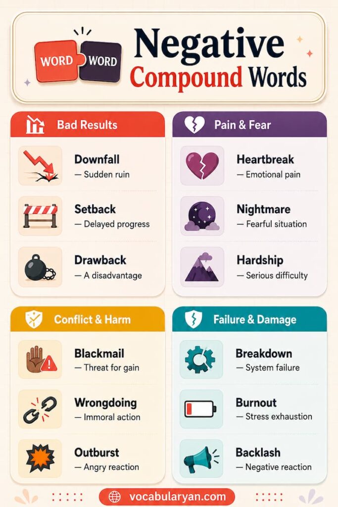 Negative Compound Words: 140+ With Meanings & Examples – VocabularyAN