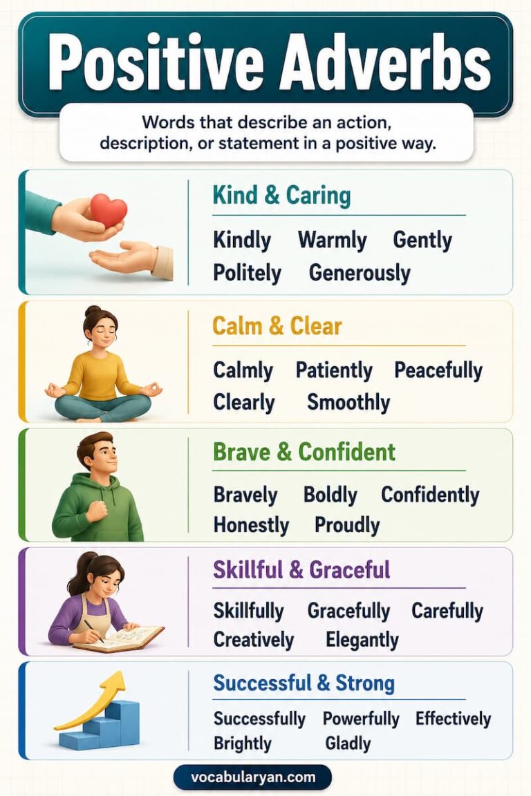 100+ Positive Adverbs With Meanings & Examples – VocabularyAN