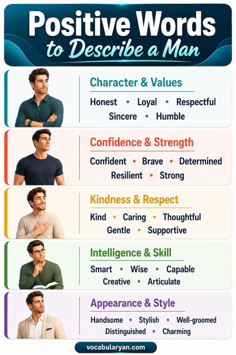 100+ Positive Words to Describe a Man With Examples – VocabularyAN